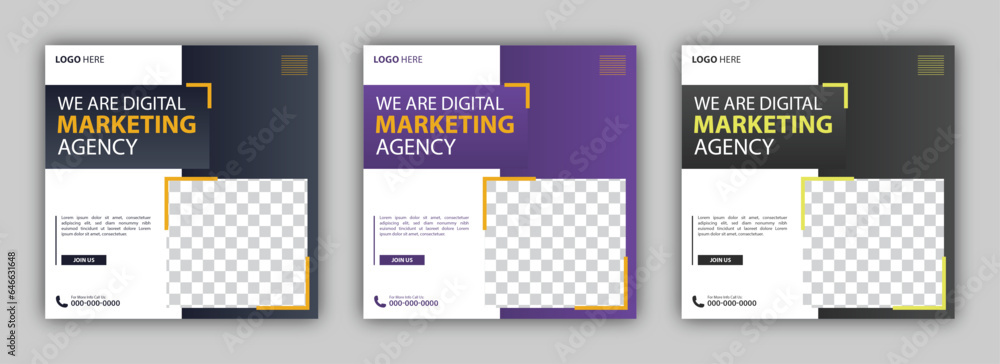 Corporate and digital business marketing promotion post design or ...