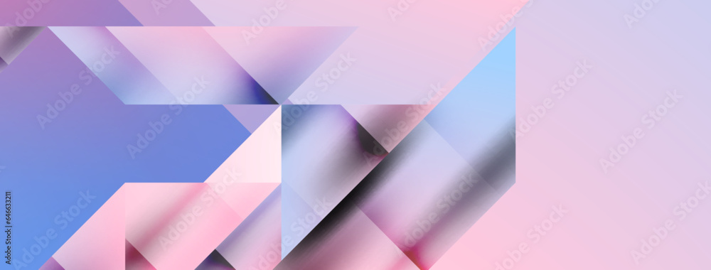 Captivating vector abstraction. Triangles interlock in mesmerizing ...