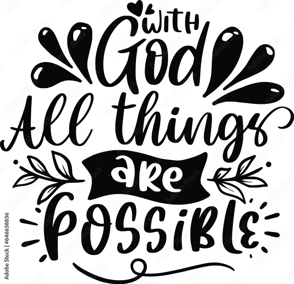 Religious Lettering Quotes, Faith T shirt Design, Hand lettering ...