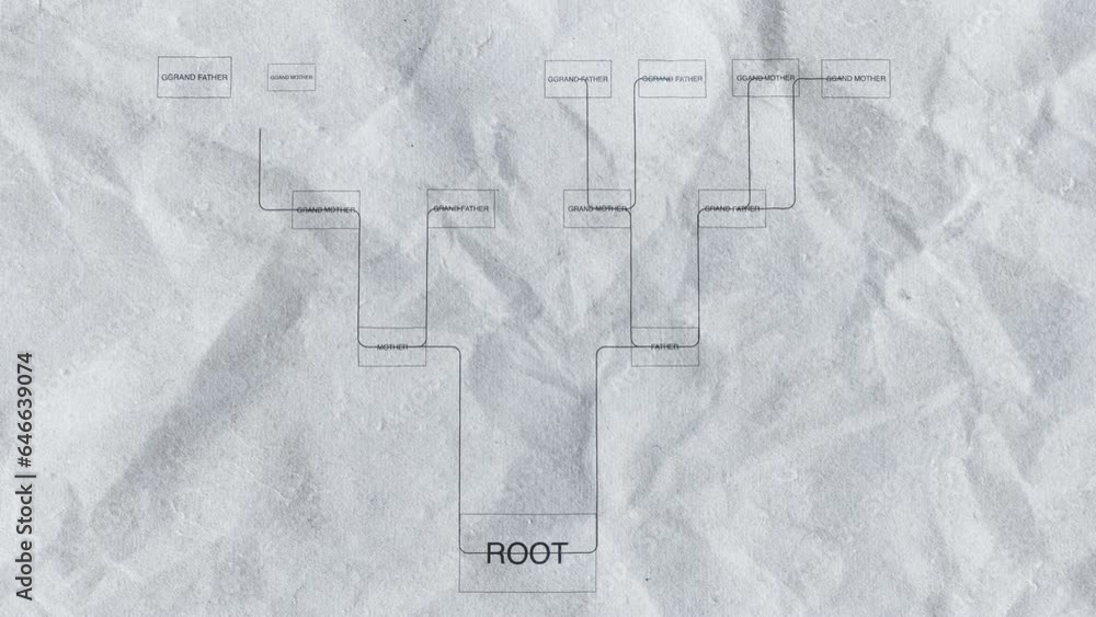 Family tree ancestry genealogy ancestors lineage chart, paper ...