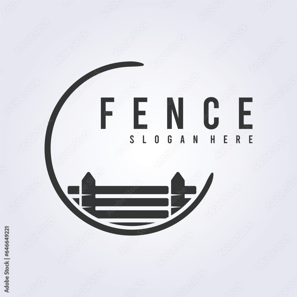 fence logo icon template symbol vector illustration background design ...