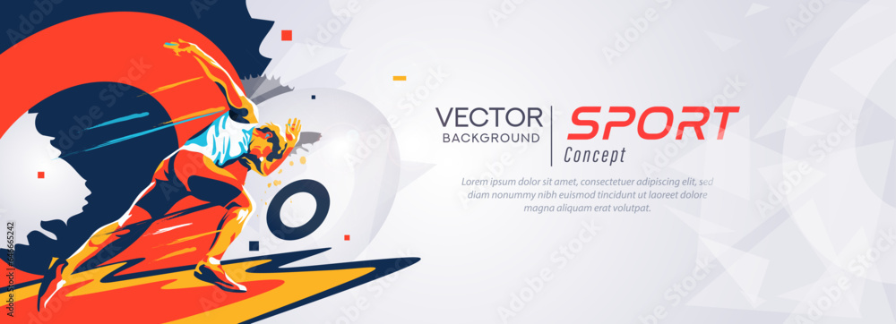 national sports day celebration concept, sports athlete running. world ...