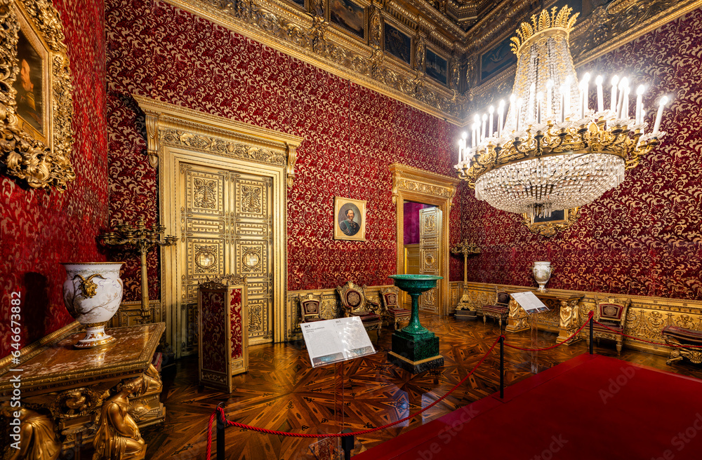 Turin, Italy - September 9, 2023: Interior of Palazzo Reale (Royal ...