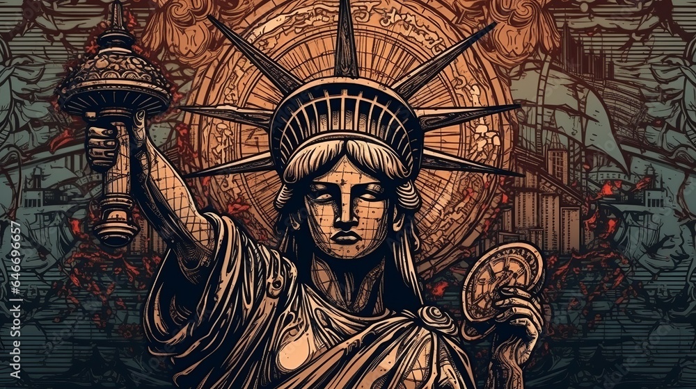 statue of liberty, freedom monument, liberty sculpture, lady liberty ...