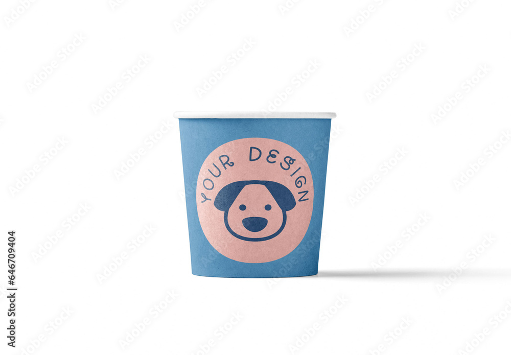 Mockup of customizable food packaging with customizable background ...