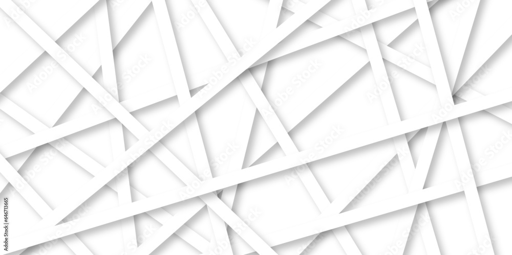 abstract white lines background with shades.Creative and geometric ...