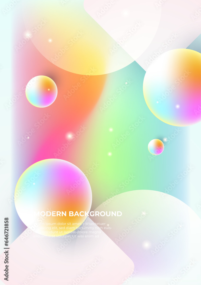 Colorful Fluid And Wavy Gradient Mesh Background Template Copy Space Set Dynamic Colour