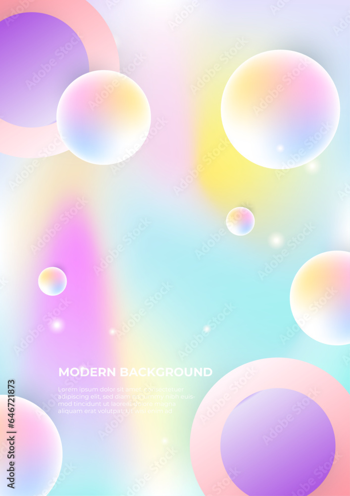 Colorful Fluid And Wavy Gradient Mesh Background Template Copy Space Set Dynamic Colour