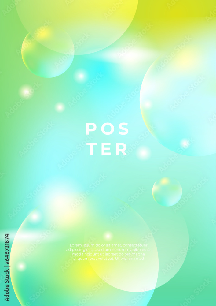 Colorful Fluid And Wavy Gradient Mesh Background Template Copy Space Set Dynamic Colour