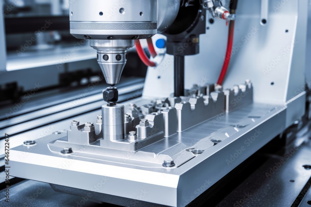 Quality control on milling CNC machine, coordinate measuring machine ...