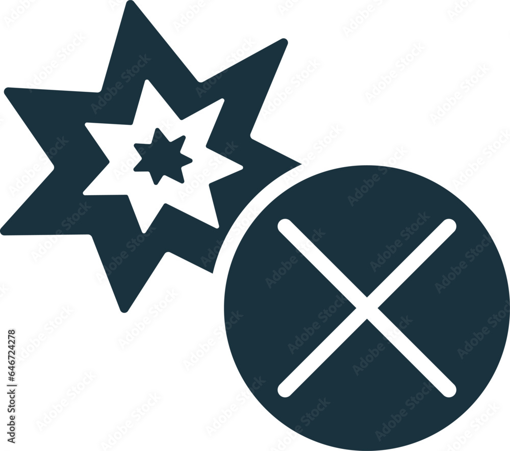 Prohibited icon. Monochrome simple sign from freedom collection ...