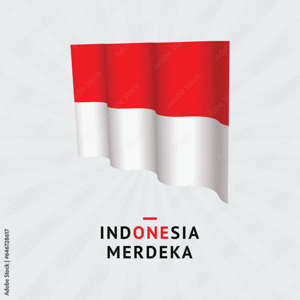 Indonesian nusantara merdeka flag bendera kemerdekaan proklamasi august ...