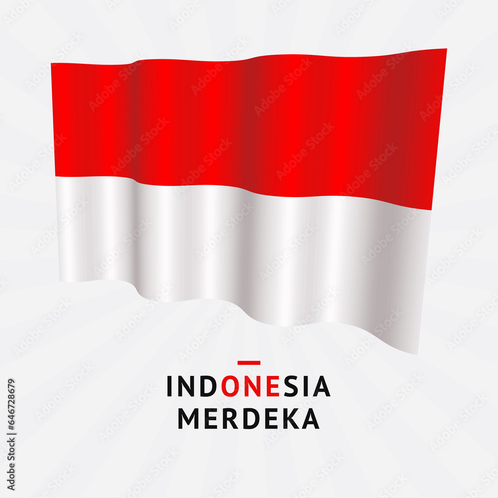 Indonesian nusantara merdeka flag bendera kemerdekaan proklamasi august ...