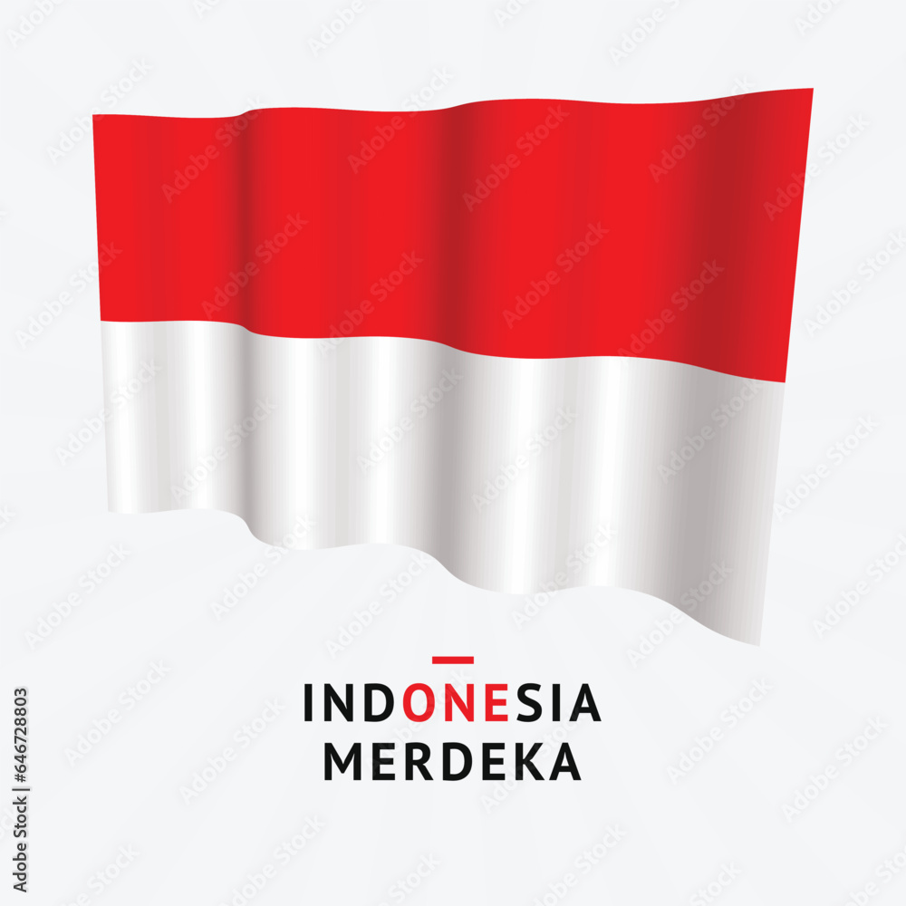 Indonesian nusantara merdeka flag bendera kemerdekaan proklamasi august ...