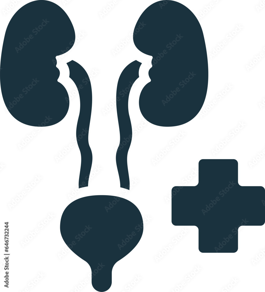 Urology icon. Monochrome simple sign from medical speialist collection ...