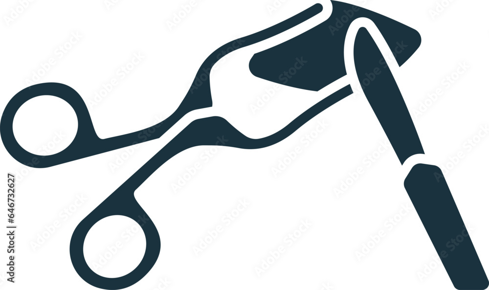 Surgery icon. Monochrome simple sign from medical speialist collection ...