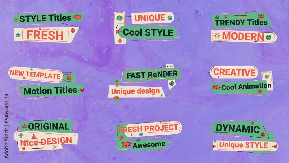 Fast Awesome Titles Stock Template | Adobe Stock