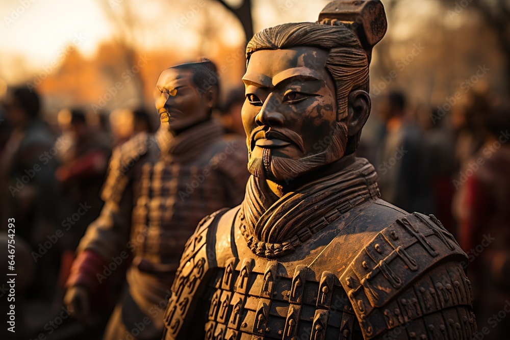Terracotta Army: Rows of terracotta soldiers guarding the tomb of China ...