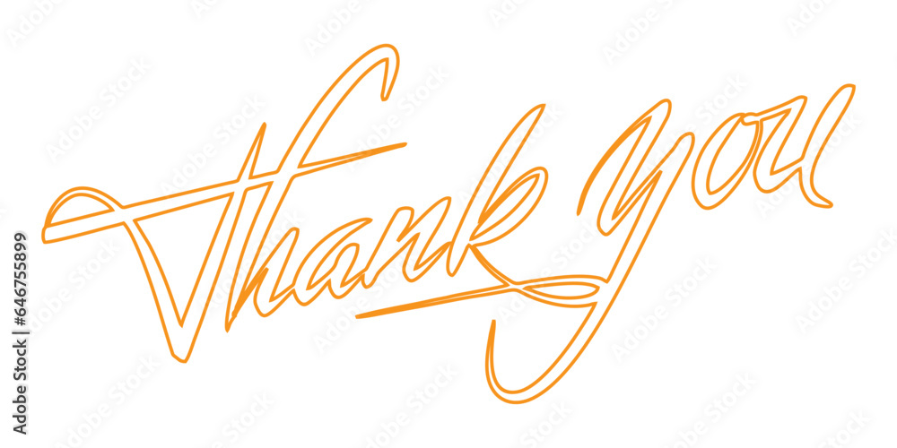 thank you art line and vector Stock Vector | Adobe Stock