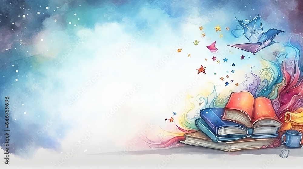 poster banner back to the school of magic on a white background in ...