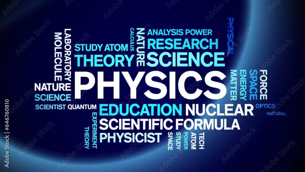 Vidéo Stock Physics animated tag word cloud;text design animation ...