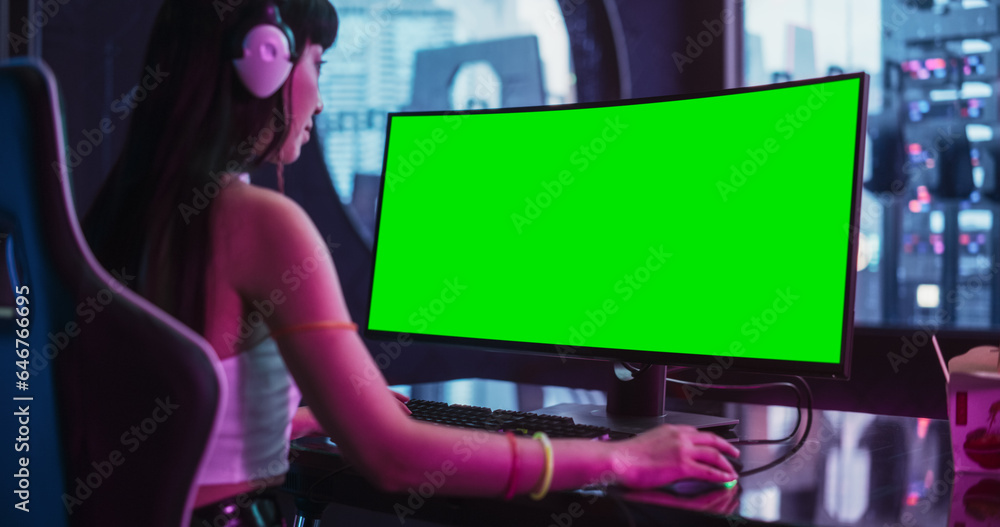 Over the Shoulder Footage of a Young Excited Gamer Playing a Video Game ...