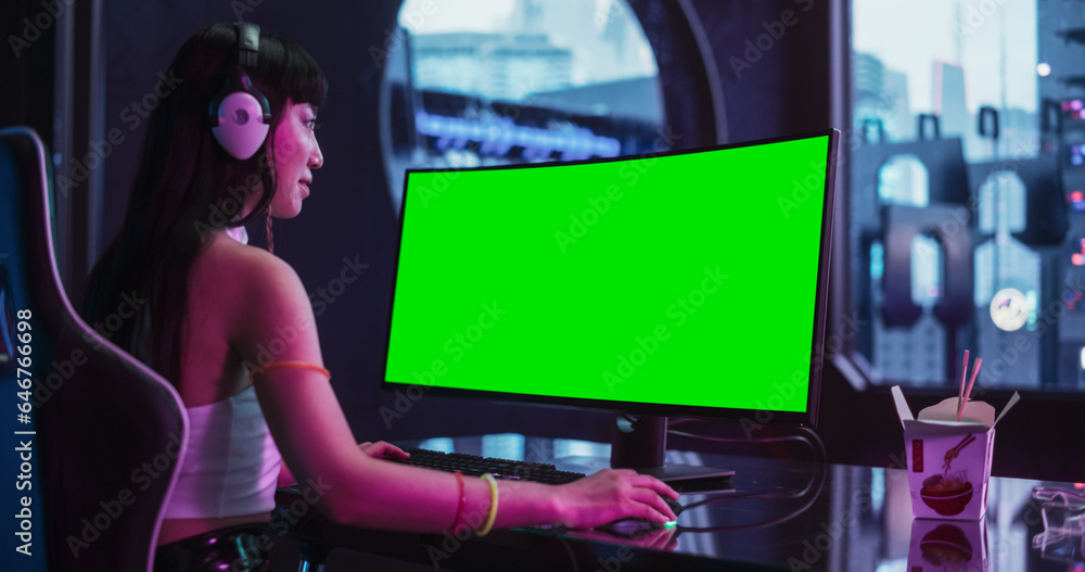 Over the Shoulder Footage of a Young Excited Gamer Playing a Video Game ...