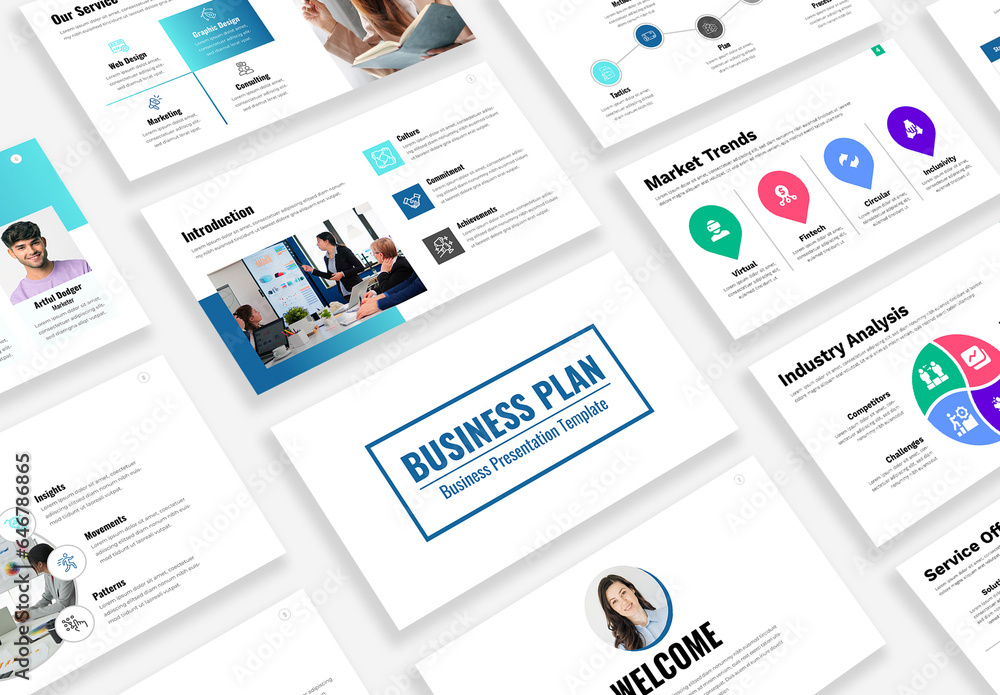 Unique Presentation Design For Business Stock Template | Adobe Stock