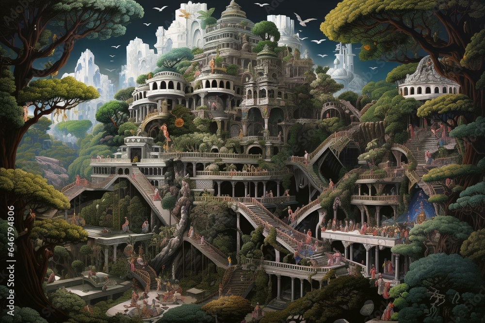 Illustrazione Stock Image of Indraprasta, the Pandavas' palace of ...