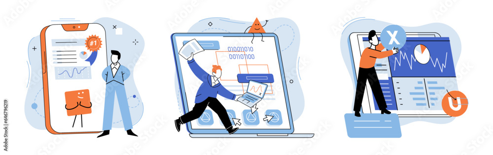 Application testing metaphor. Vector illustration. Software testing ... Application testing metaphor. Vector illustration. Software testing ...