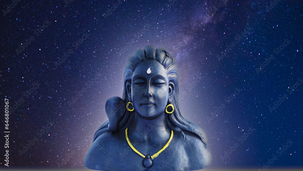Statue or idol of Hindu God and Goddess Isolate on dramatic background ...