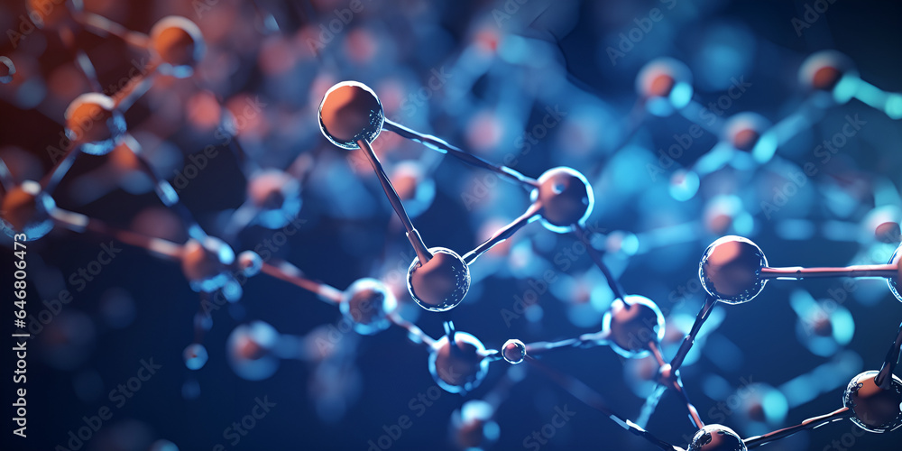 Science Background With molecules and atoms stock generative Ai Stock ...