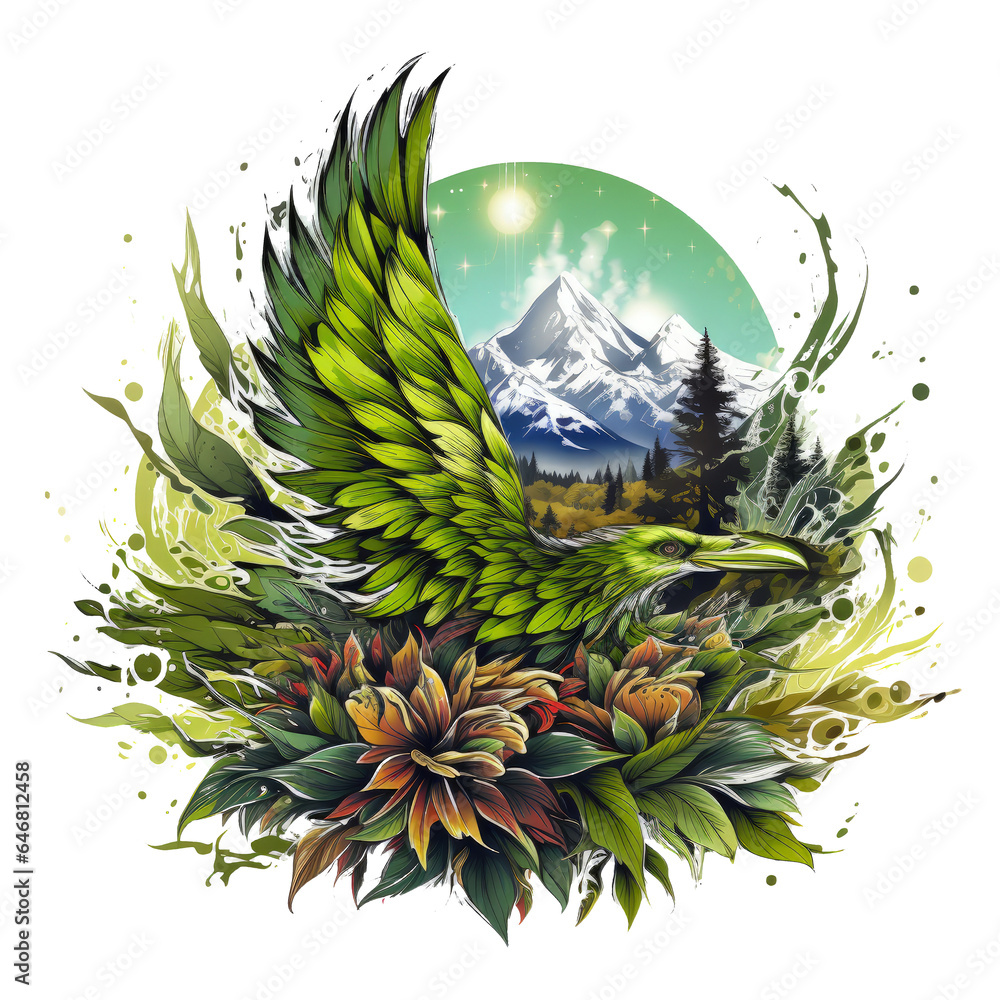 A dynamic and action-packed marijuana leaf t-shirt design capturing the ...