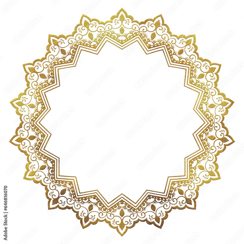 Transparent Golden luxury ornamental frame, Wedding, party, invitation ...