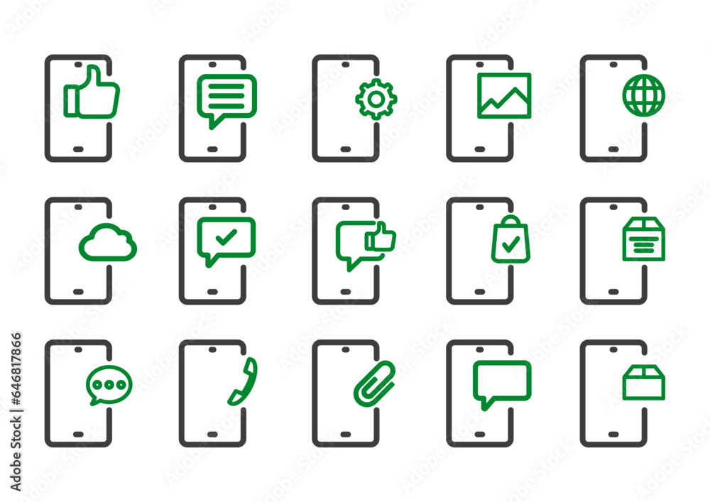 Pictogramme office ecran smartphone reunion travail Stock Vector ...