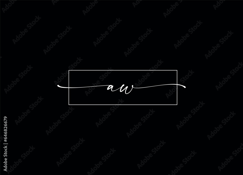 Initial letter AW logo and creative logo design Stock Vector | Adobe Stock