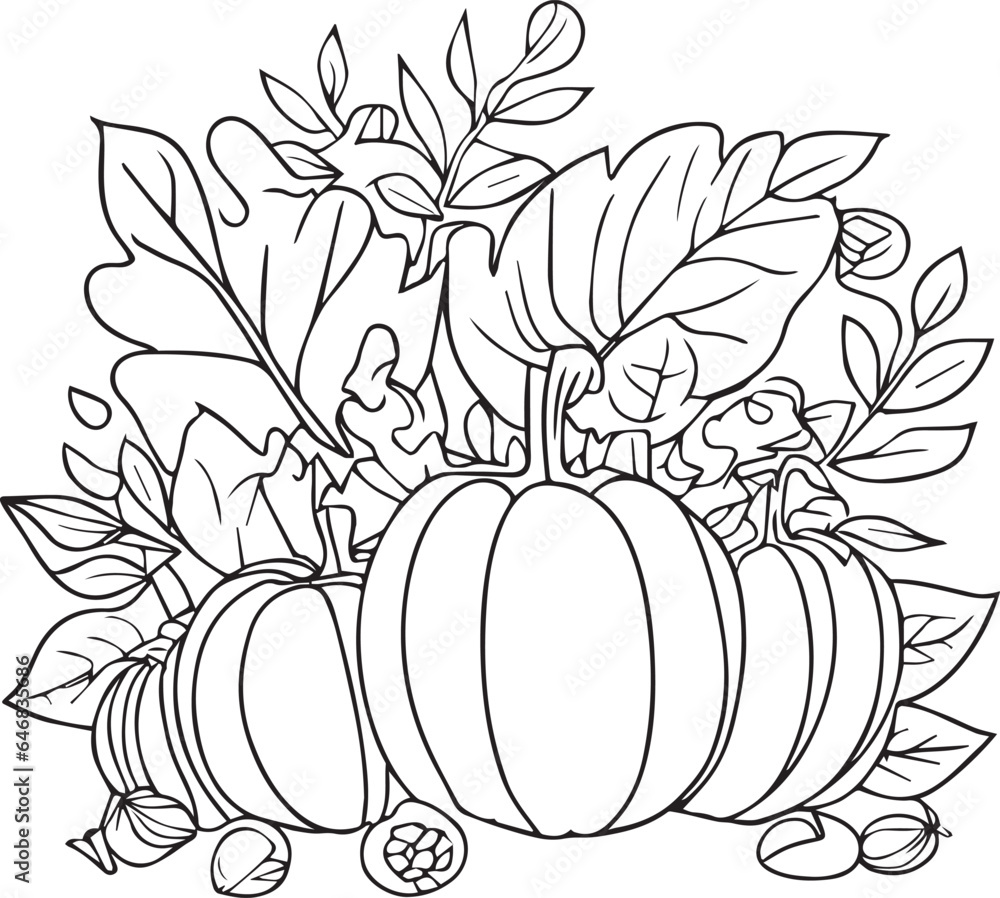 free printable coloring pages, hand drawing autumn coloring shee ...