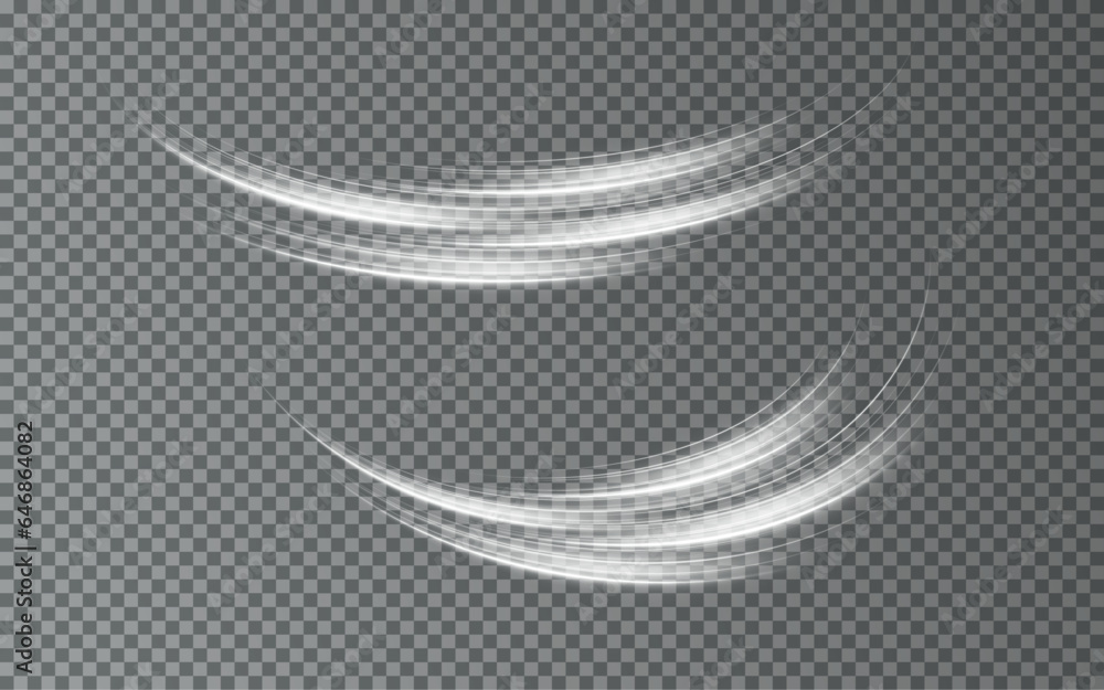 Luminous white line png of speed. Light glowing effect png. Abstract ...