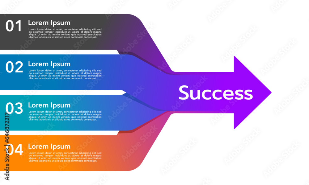 Infographic business presentation 4 options to success. Infographic ...
