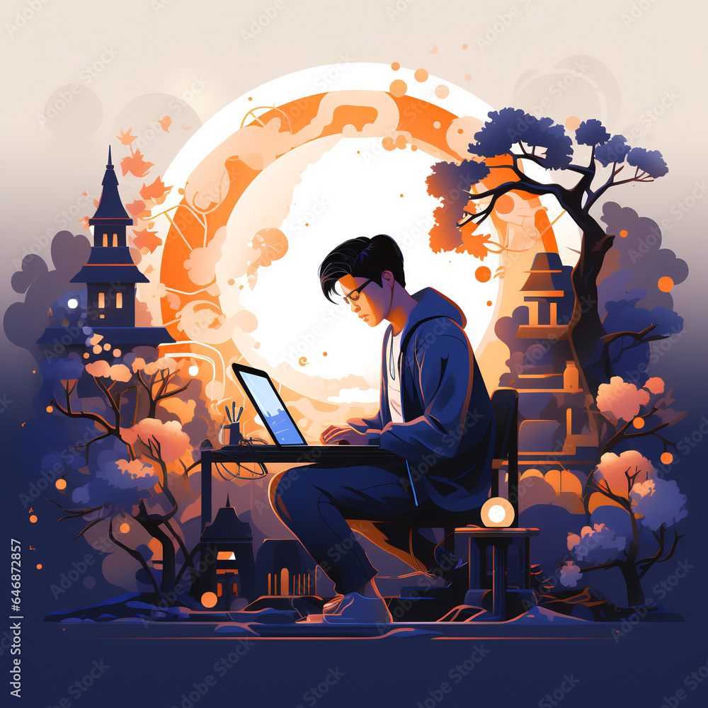 In a beautifully crafted Korean - inspired design, a vector ...
