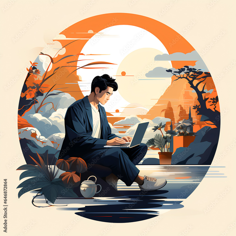 In a beautifully crafted Korean - inspired design, a vector ...
