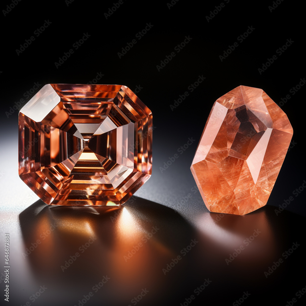 The sunstone gem is a fiery beauty, displaying warm shades of orange ...