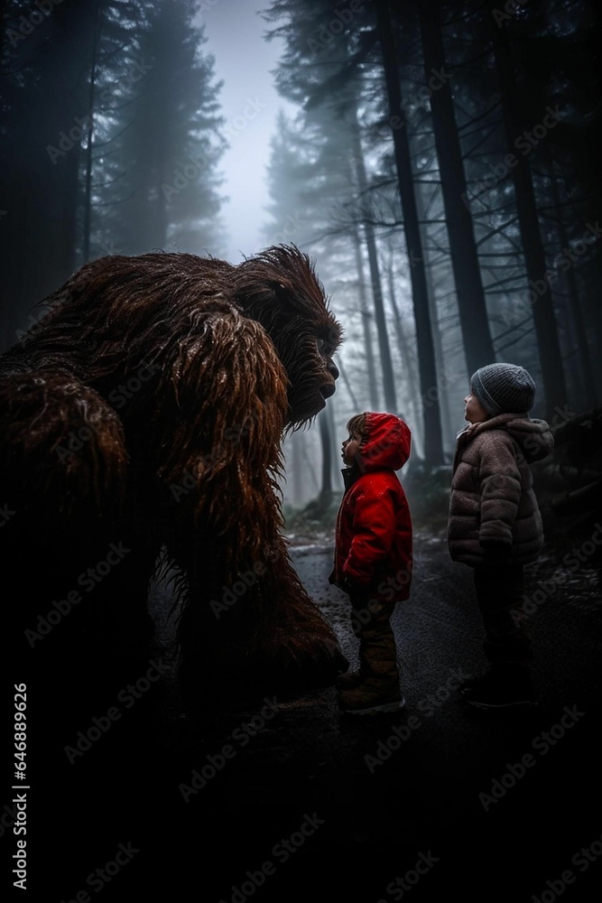 AI generated illustration of a child introducing his friend to an ...