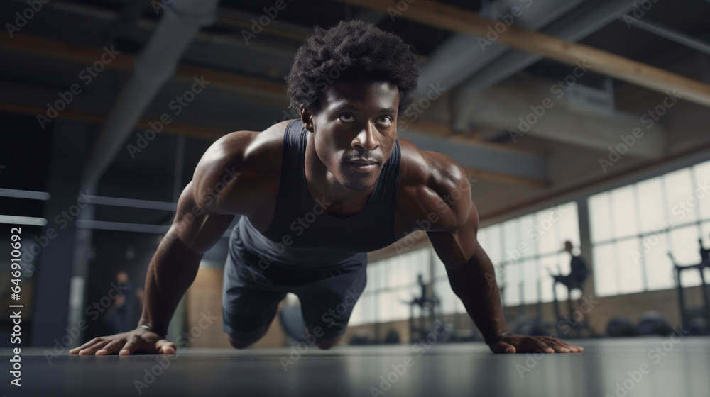 Empowering Transformation: Sweating Afro-American Athlete Builds ...