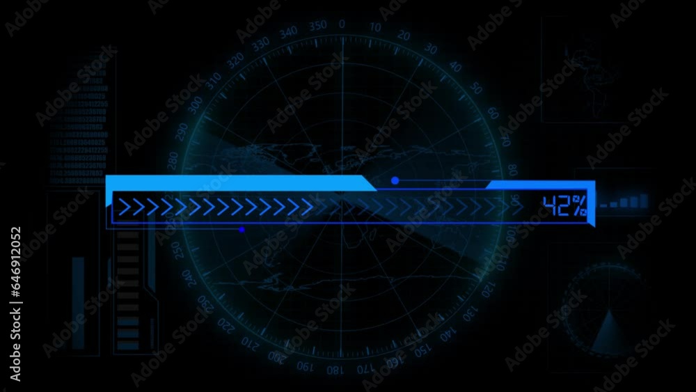Sci Fi, HUD progress loading bar . Digital download progress or status ...