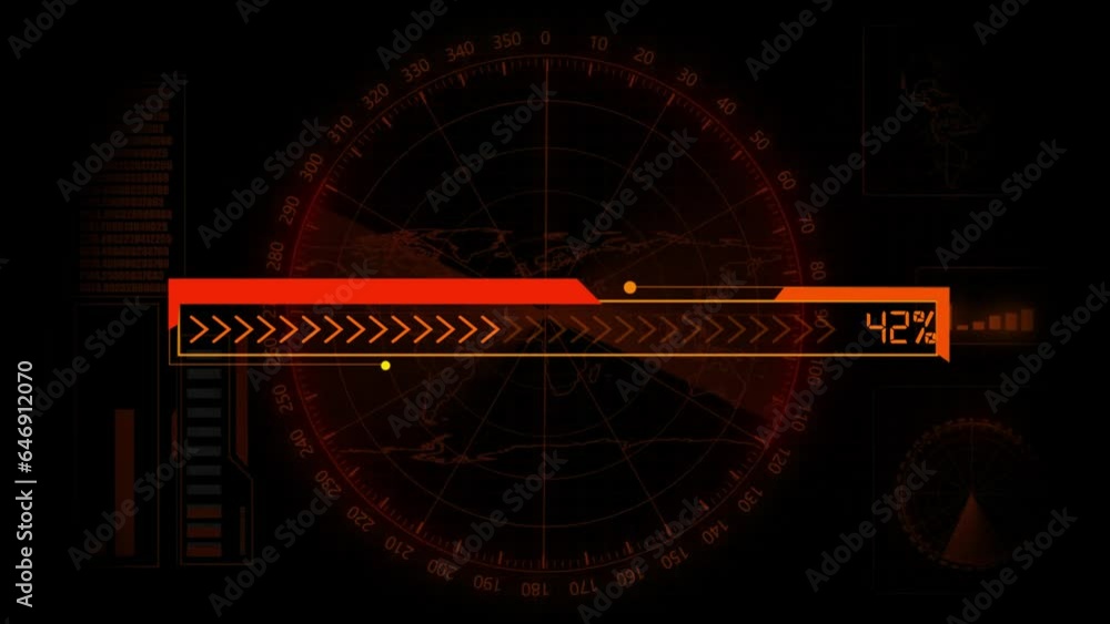 Sci Fi, HUD progress loading bar . Digital download progress or status ...