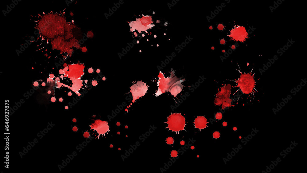 Paint Splatters 8 Elements Motion Effects Stock Template | Adobe Stock