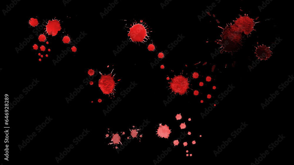 Paint Splatters 7 Elements Motion Effects Stock Template | Adobe Stock