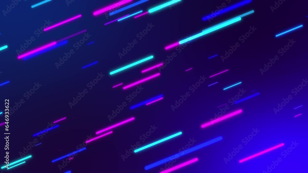 Continuous loop animation of glowing horizontal lines flowing across ...