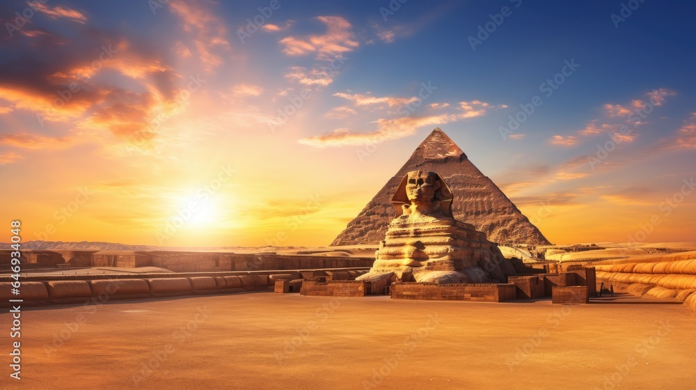 breathtaking image of the Great Sphinx of Giza bathed in the soft ...